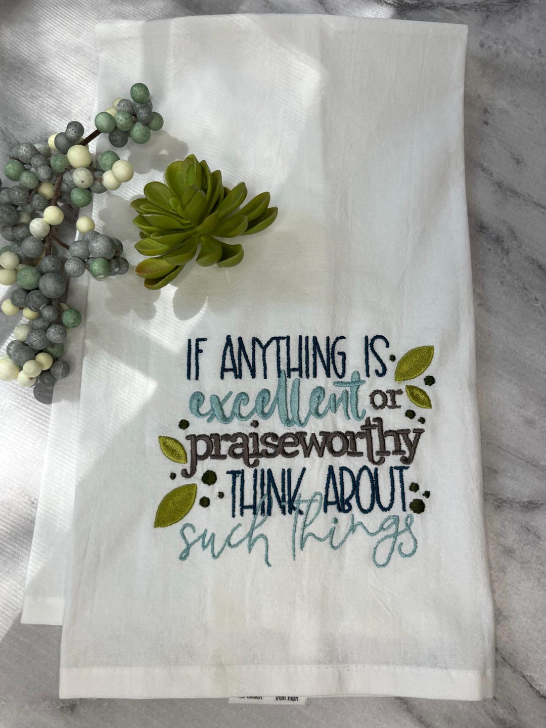 Scripture Tea Towel, Religious Dish Towel, Christian Kitchen Towel ...