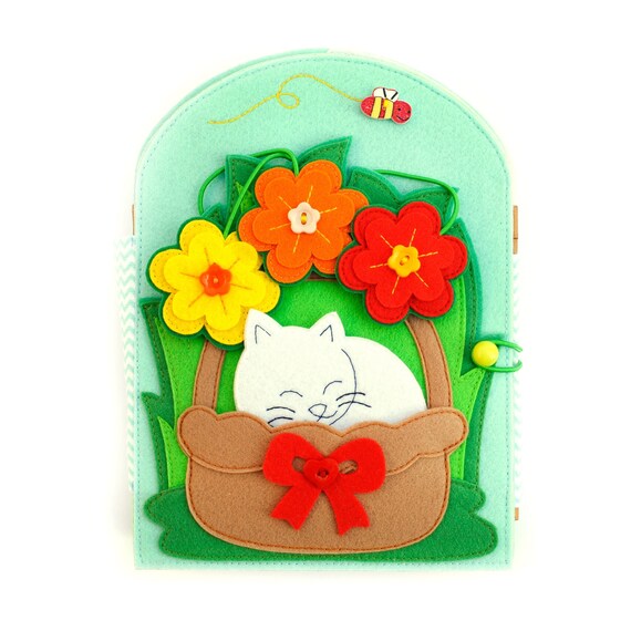 Quiet Book With Cats Quiet Book Cat Unique Gift for A | Etsy