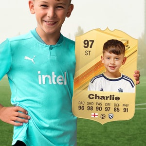 Personalised FIFA 24 Card Football Gift GOLD Ultimate Team EAFC 24 ...