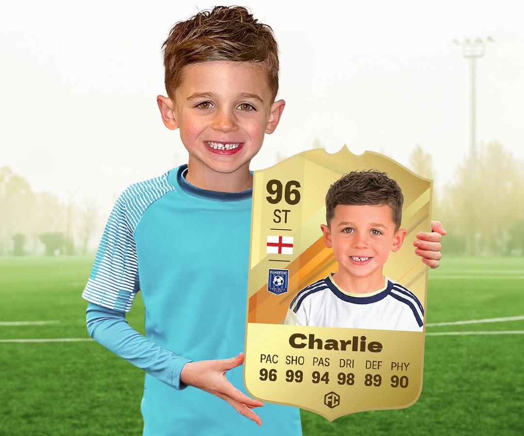 Personalised Football Card Gift Gold FIFA Card Ultimate Team EAFC 24 ...