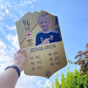 Personalised FIFA 24 Card Football Gift GOLD Ultimate Team EAFC 24 ...