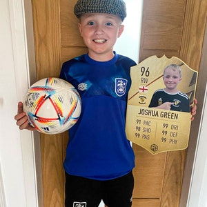 Personalised FIFA 24 Card Football Gift GOLD Ultimate Team EAFC 24 ...