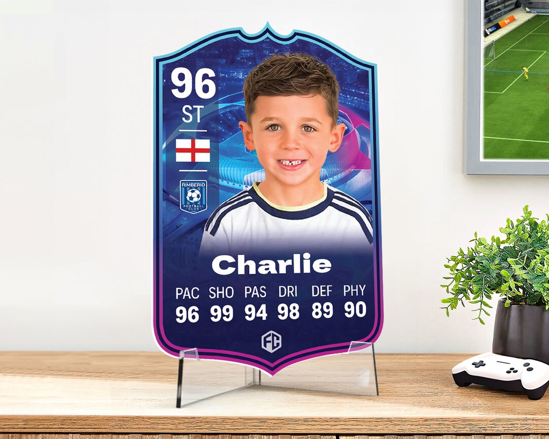 Personalised FIFA Card Football Gift CHAMPIONS Ultimate Team EAFC 24 ...