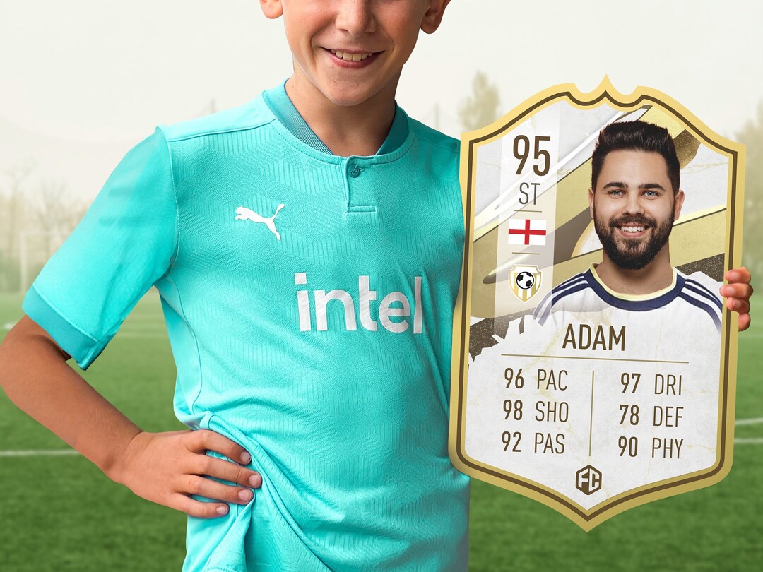 Personalised Fifa Card Football T Icon Fathers Day Fifa 23 Football Fan T Custom Plastic