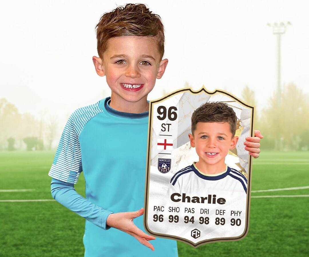 Personalised FIFA Card Football Gift ICON Ultimate Team EAFC 24 Fan ...