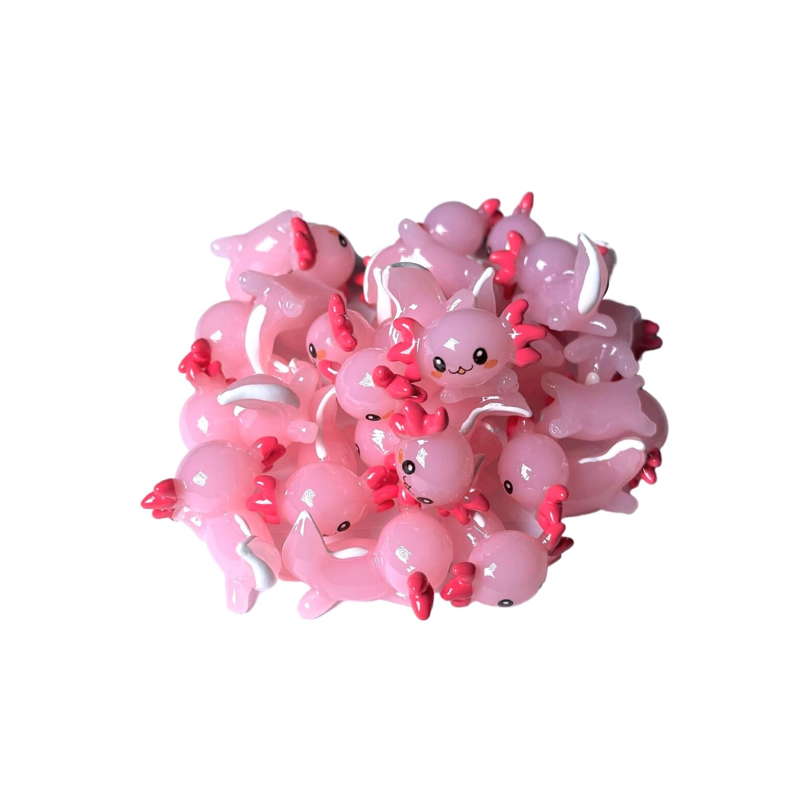 Axolotl Resin Charms Mini Pink Axolotl Slime Charm Resin - Etsy