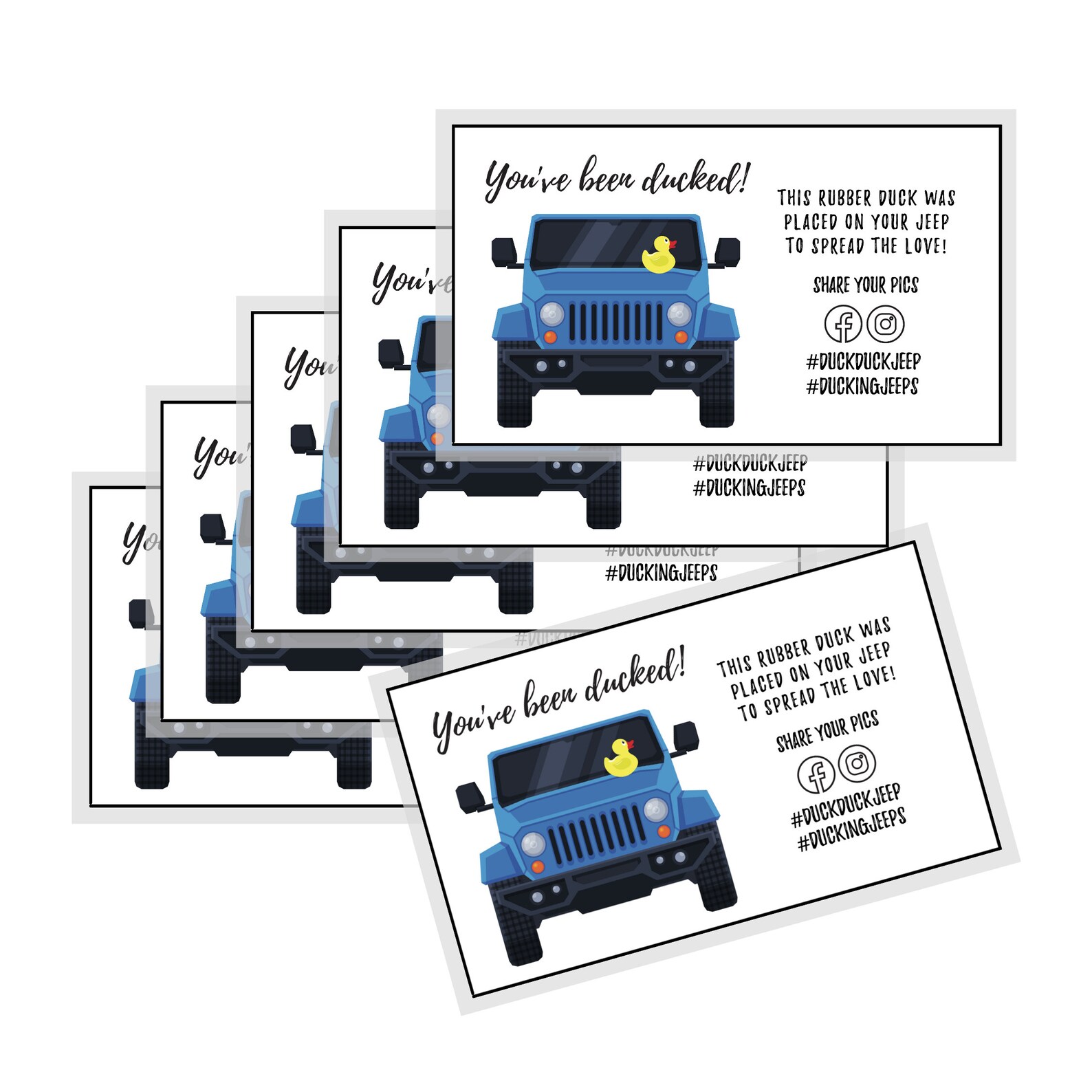 Duck Duck Jeep Tag Print At Home Digital Download Of 2 X Etsy