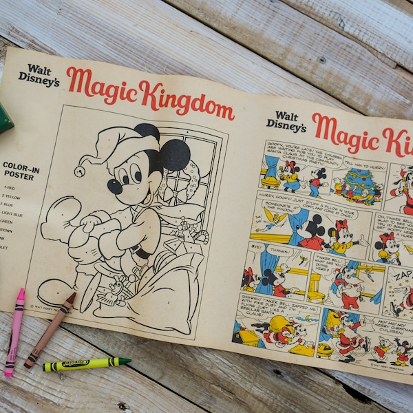 Mickey Mouse Coloring Poster - Etsy