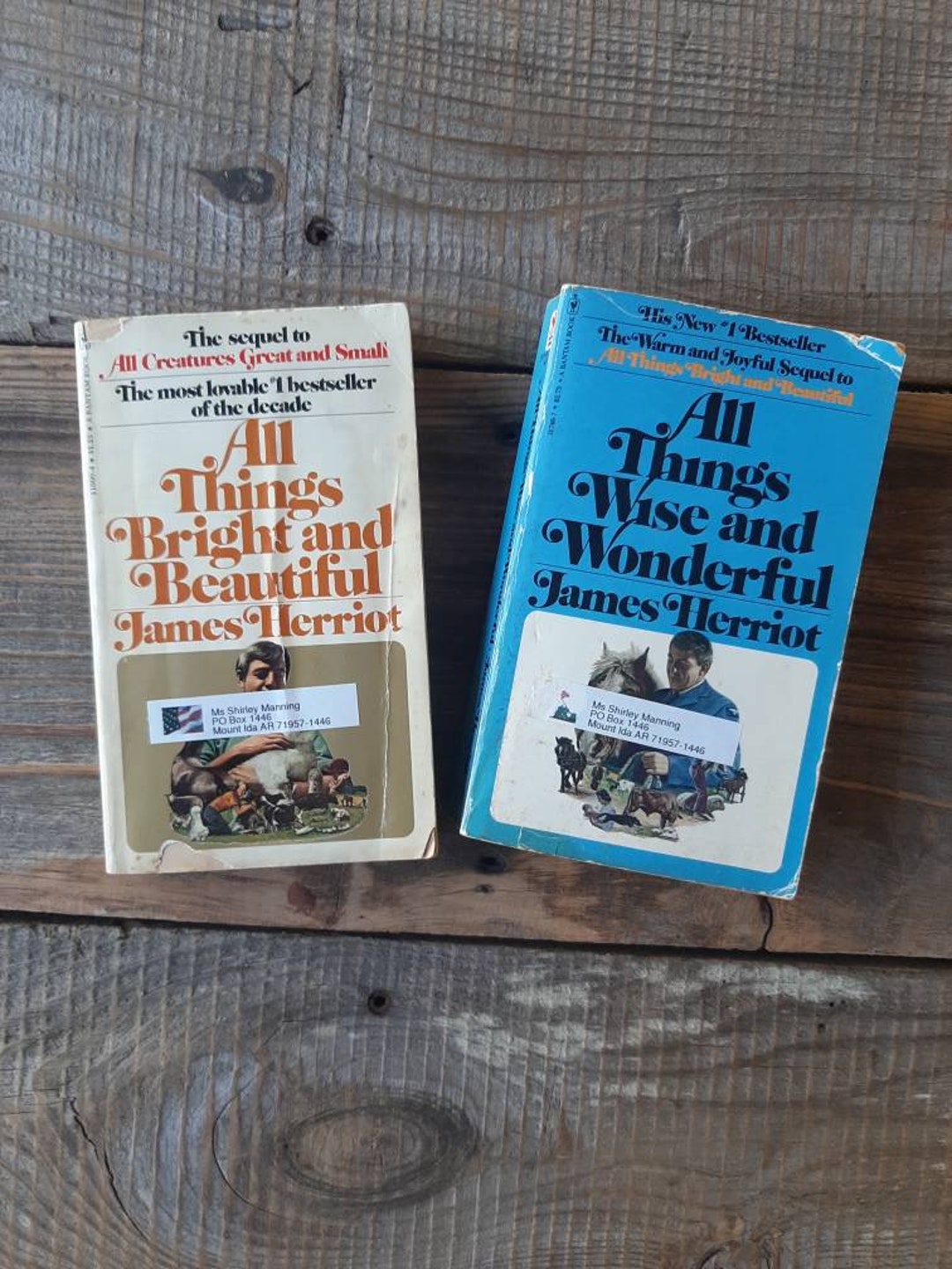 2 BOOK SET- All Things Wise and Wonderful- 1977 & All Things Bright and ...