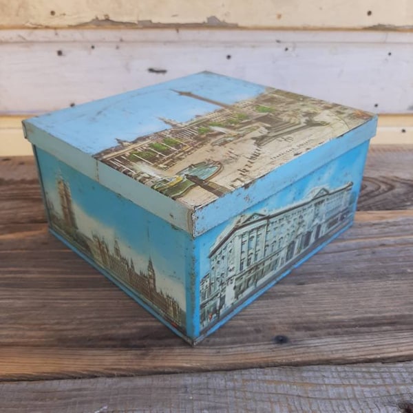 Large Vintage Tin - Etsy
