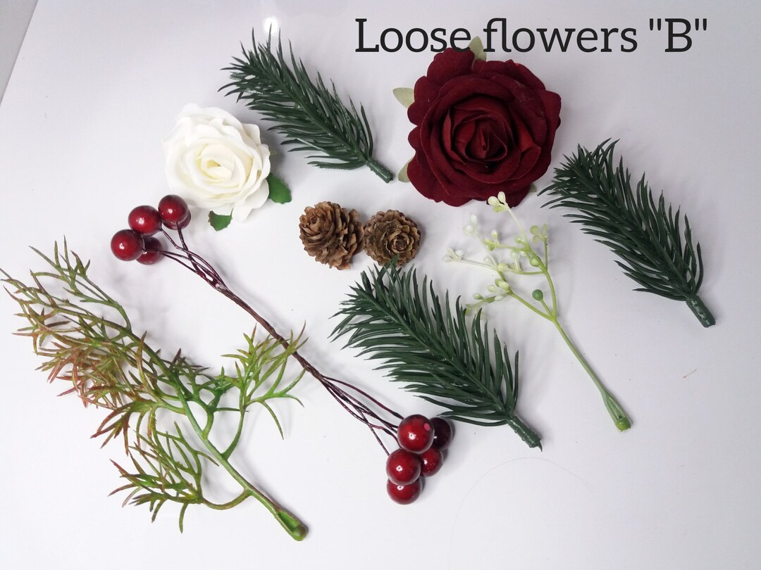 Loose Greenery and Flower for Cake, Christmas Table Centerpiece ...