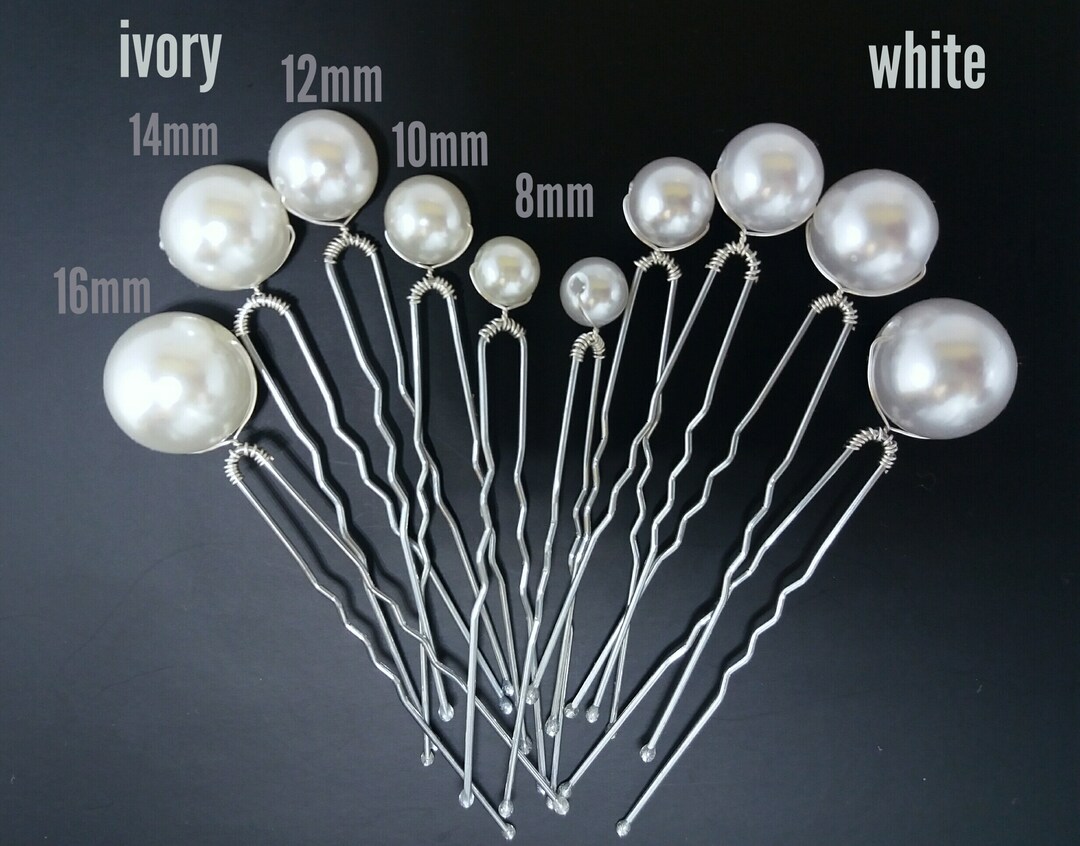 Pearls Hair Pin Set of 5 Pins Pearl Bridal Hair Pin Pearl Hair Pin ...