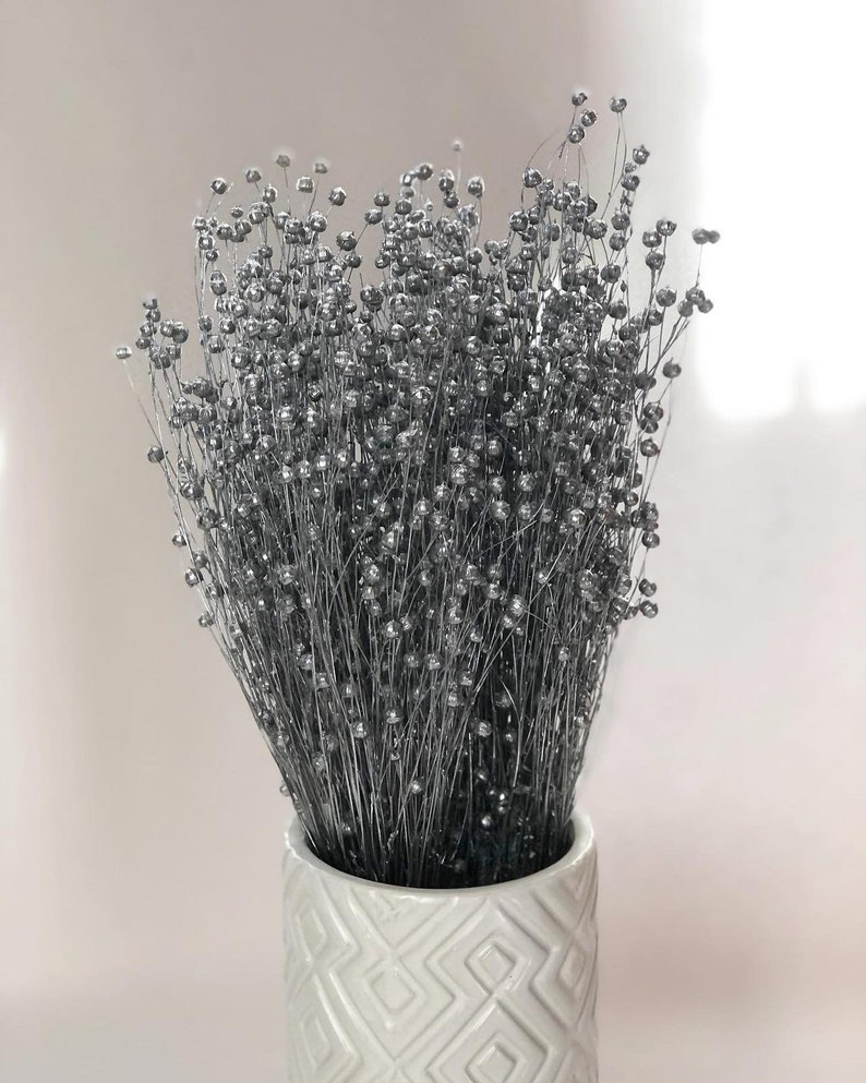 Silver Dried Flax Linum, Dried Linum Natural Bunch,dried Grass, Natural ...