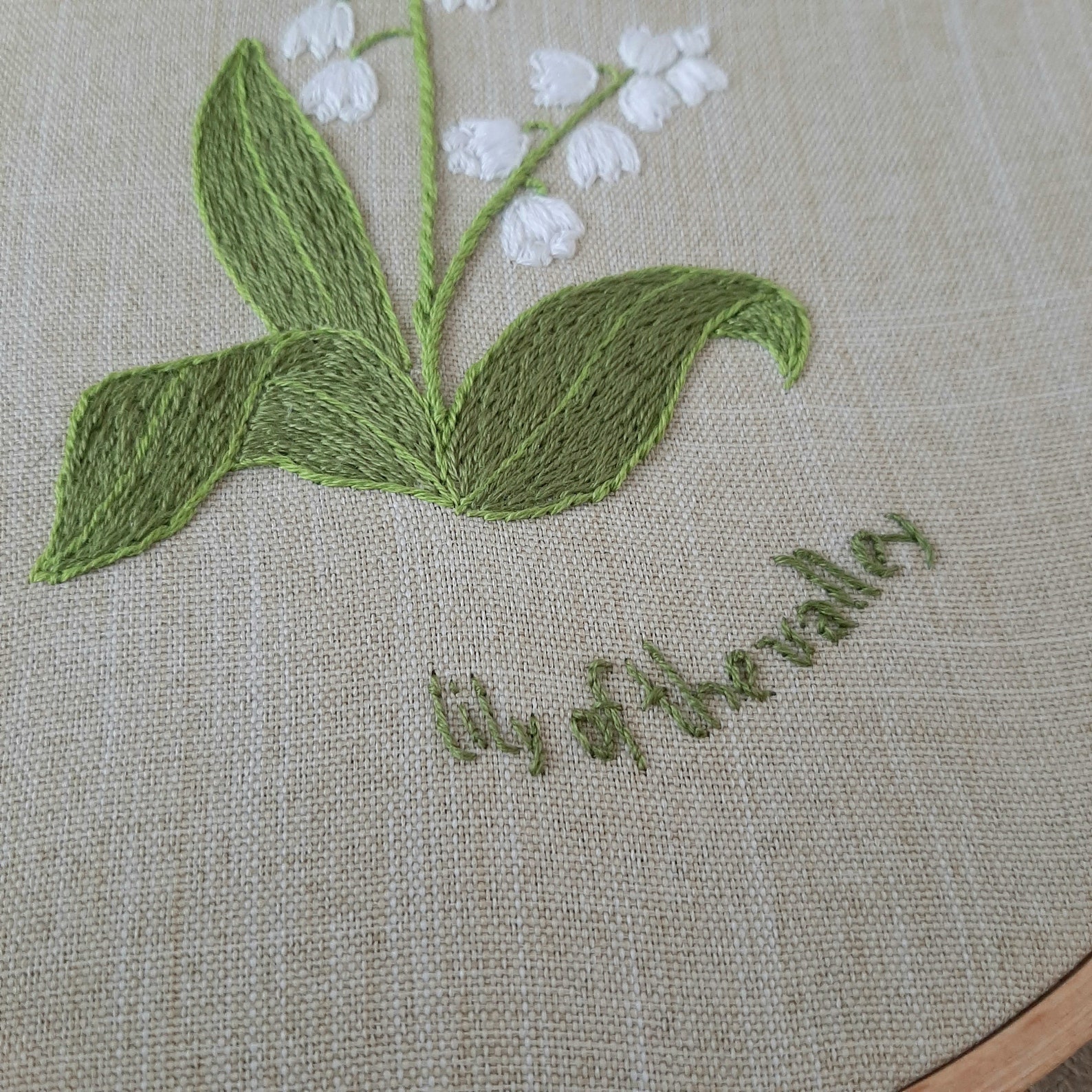 Lily of the valley hand embroidery beginner DIY Botanical | Etsy