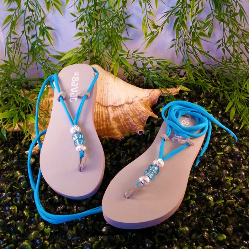 Interchangeable Straps, Fashion Flip Flops Sandals With Beads - Etsy