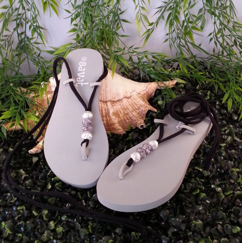 Interchangeable Straps, Fashion Flip Flops Sandals With Beads - Etsy