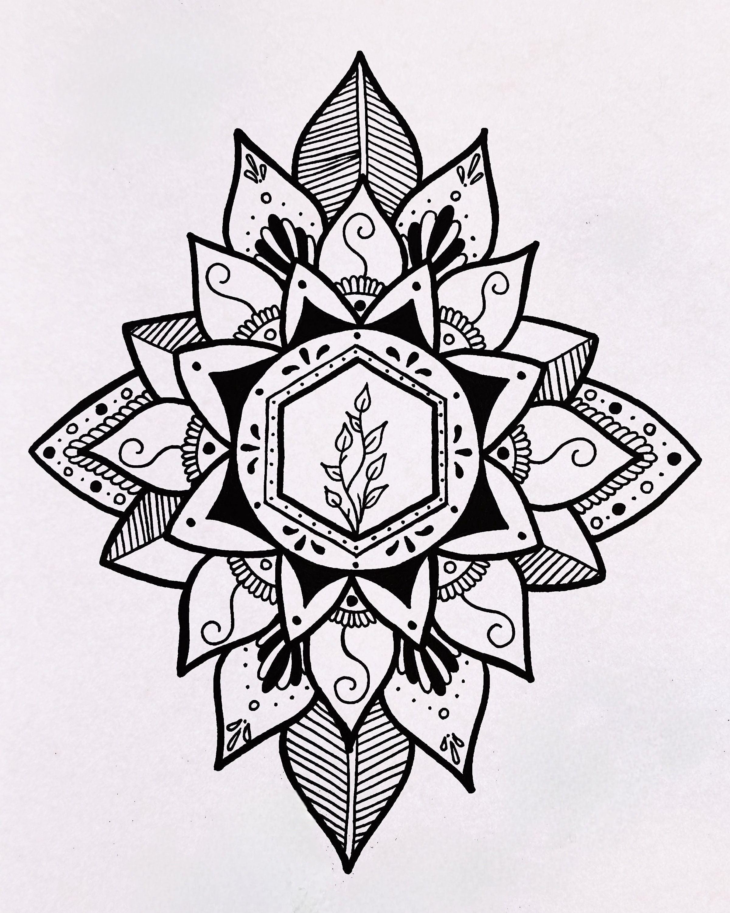 Mandala 9 - Hand Drawn Design - Digital Download - Etsy