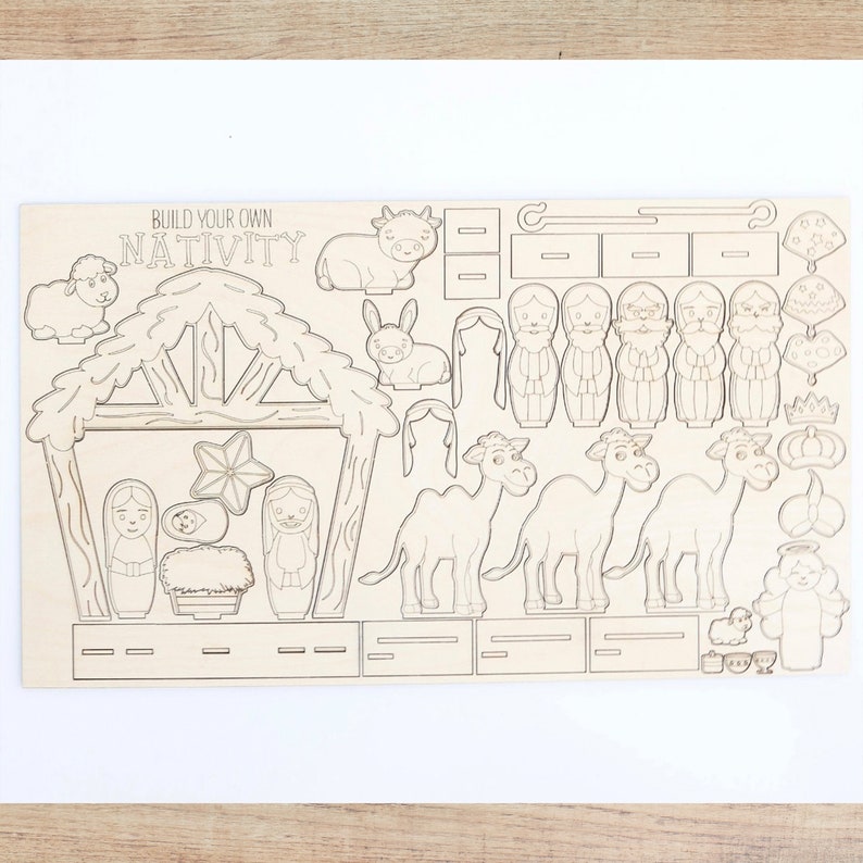 Nativity Scene DIY Kit, Kids Craft, Holiday, Thanksgiving, Christmas ...