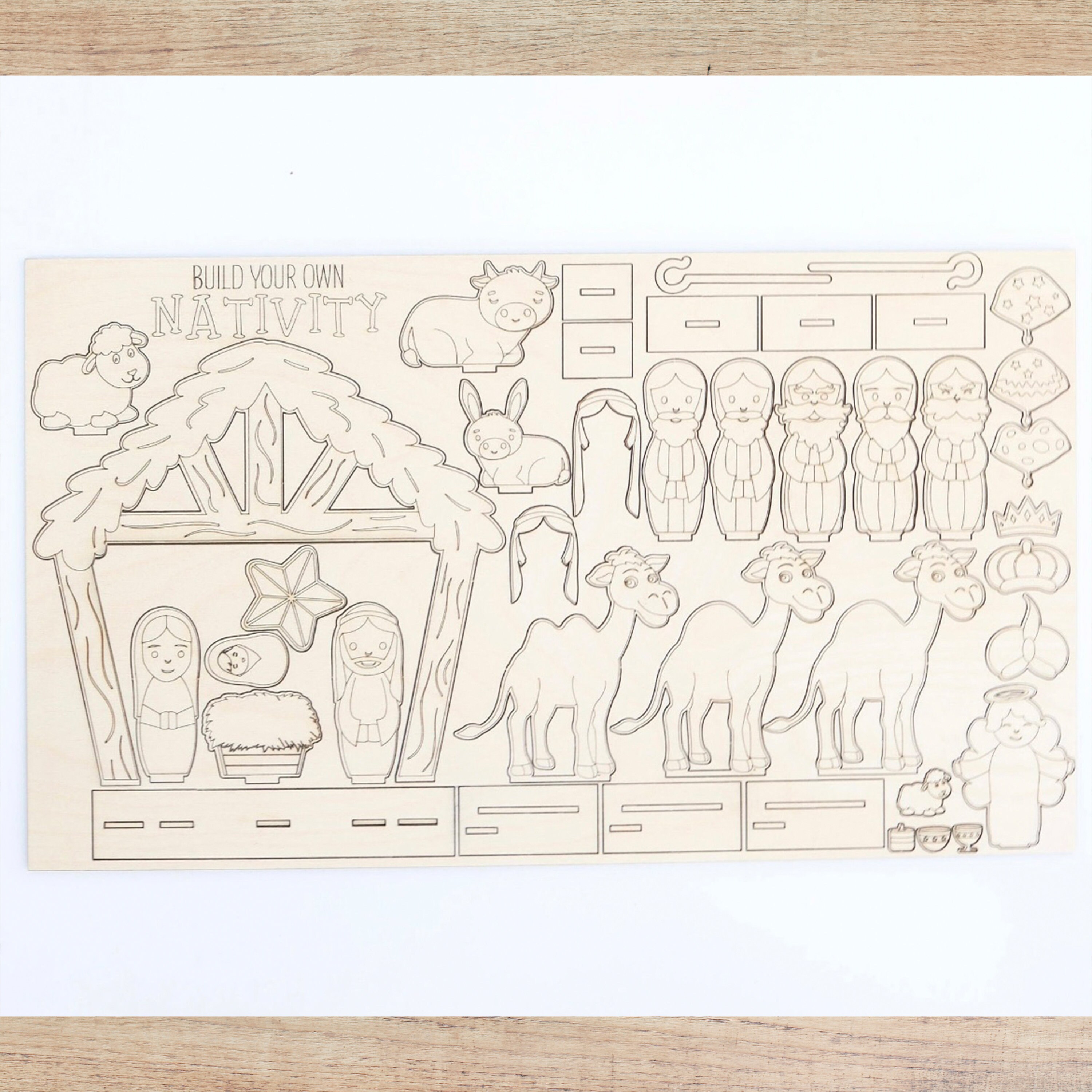 Nativity Scene DIY Kit, Kids Craft, Holiday, Thanksgiving, Christmas ...