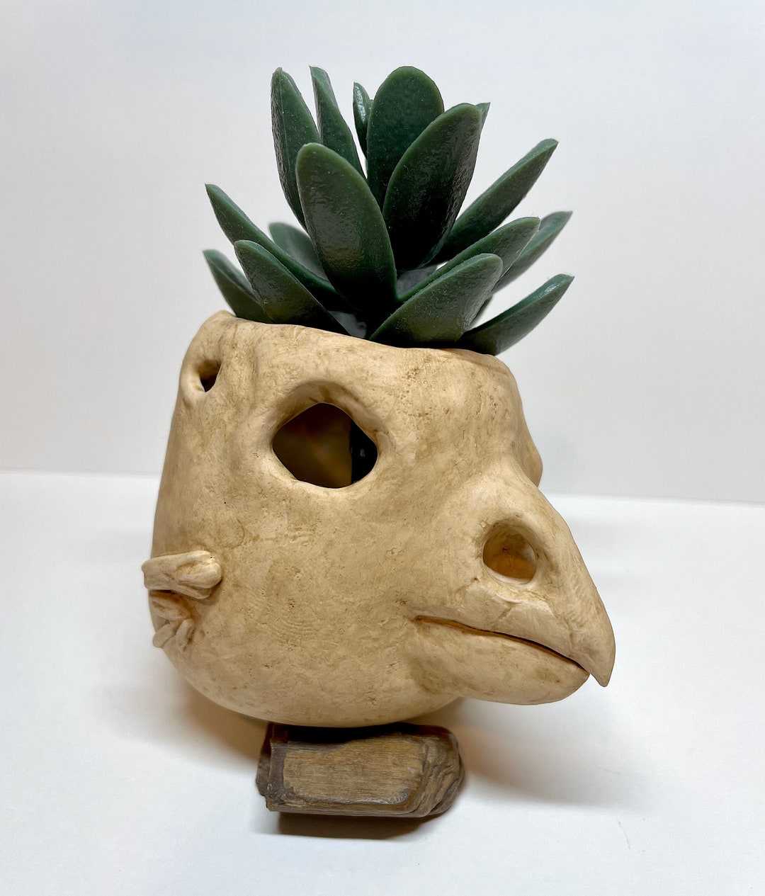 Creepy Hand Painted Planer Pot/candle Holder Ideal for Succulents and ...