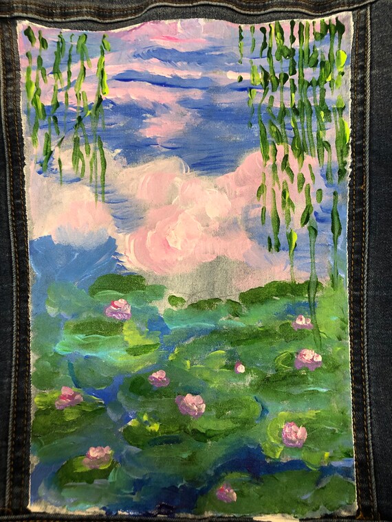 Painting Monet's Water Lilies Garden original acrylic painting by ...