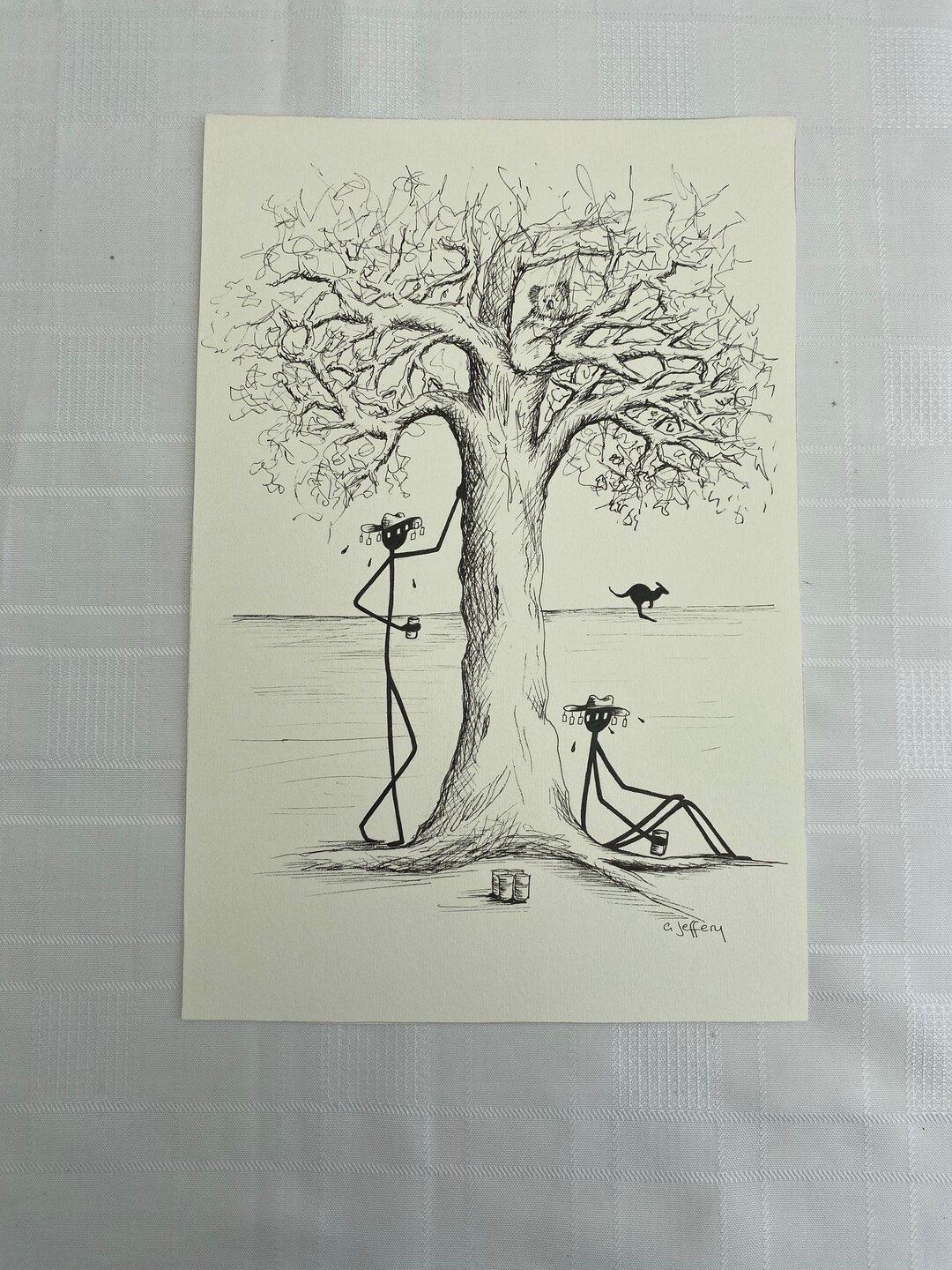 Australian Illustration Pen & Ink Drawing - Etsy UK