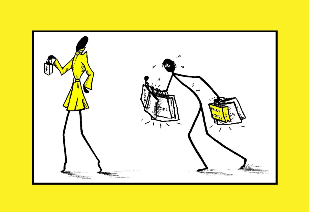 Shopaholic Birthday / Greeting Card Blank Inside - Etsy