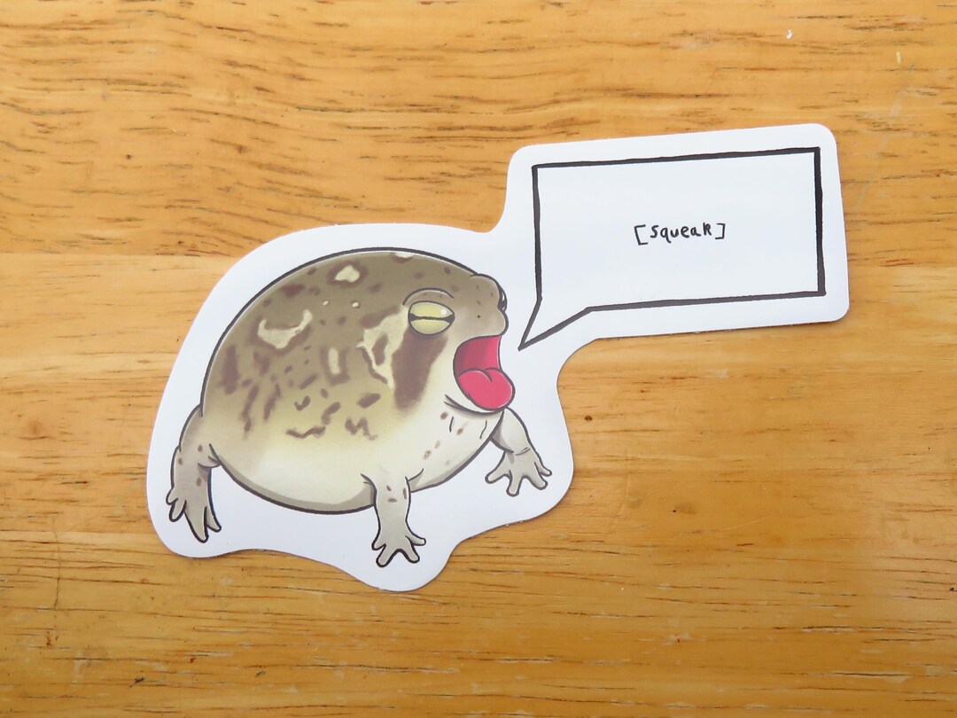 Desert Rain Frog Scream Vinyl Sticker - Etsy