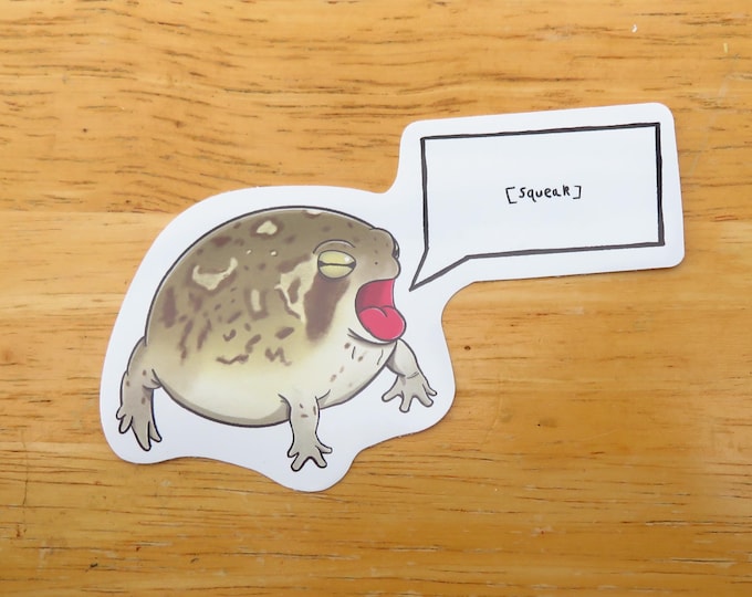 Cute Desert Rain Frog Sticker, Funny Animal Meme Sticker, Water-bottle ...