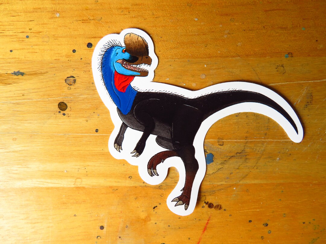 Dilophosaurus Vinyl Sticker - Etsy