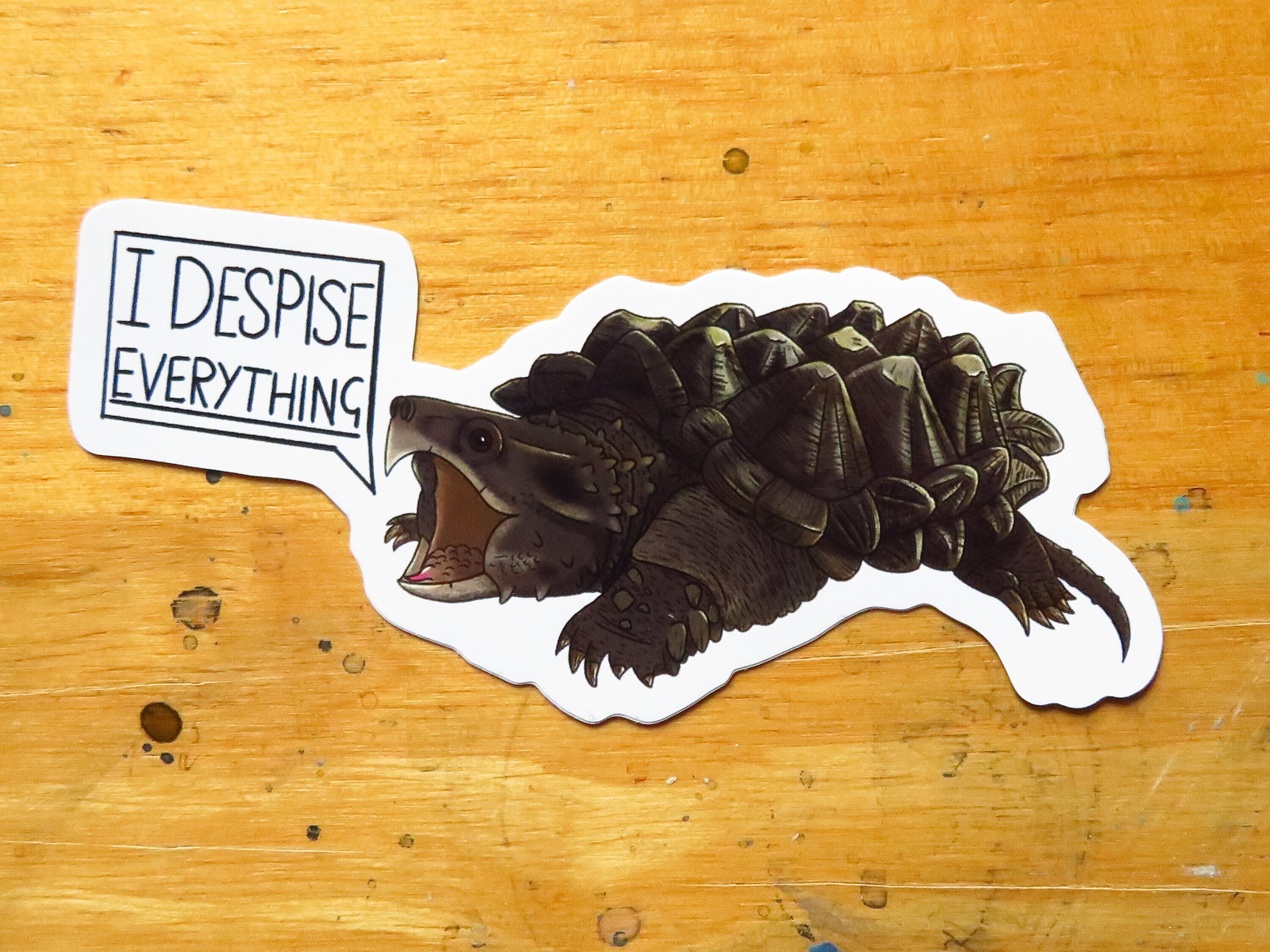 Alligator Snapping Turtle Vinyl Animal Sticker - Etsy