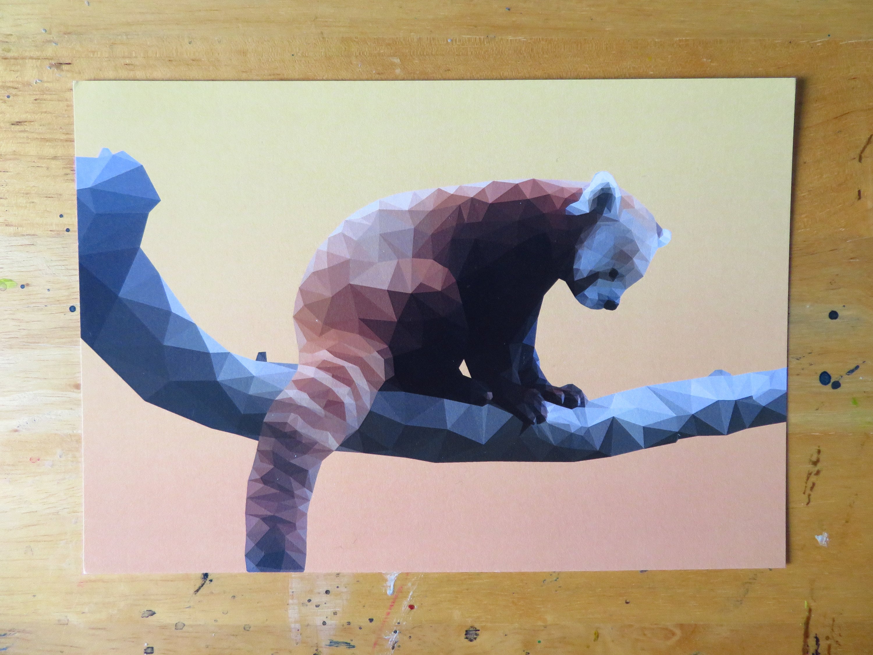 A5 Geometric Red Panda - Etsy