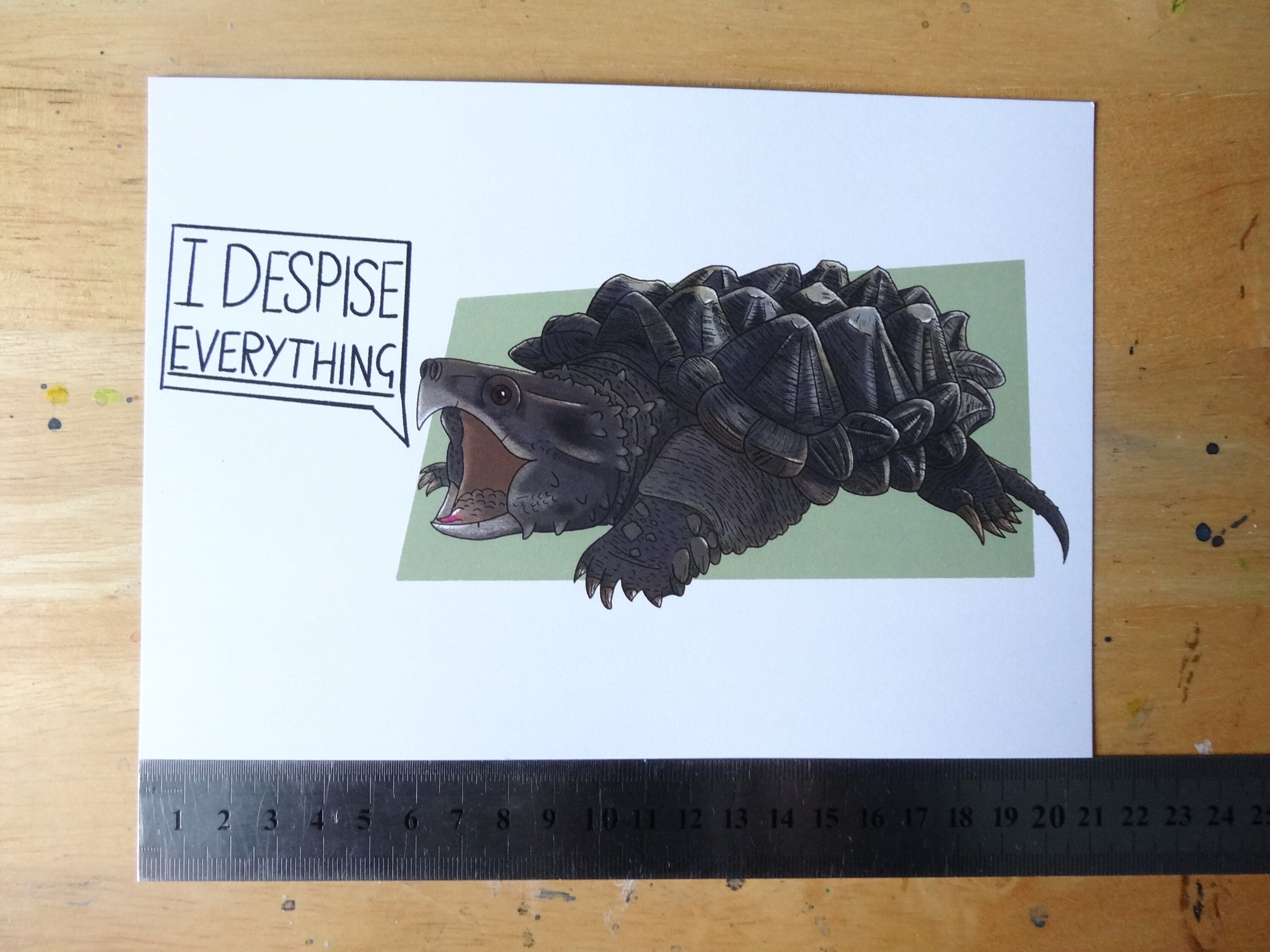 A5 Alligator Snapping Turtle Art Print - Etsy