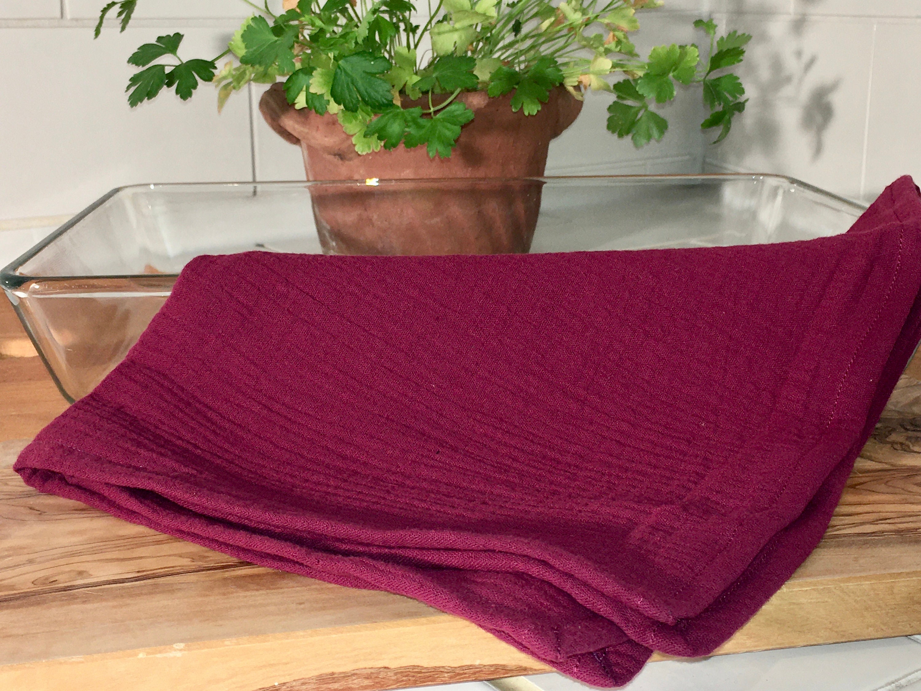 Tea Towel Kitchen Towel Burgundy Red - Etsy UK