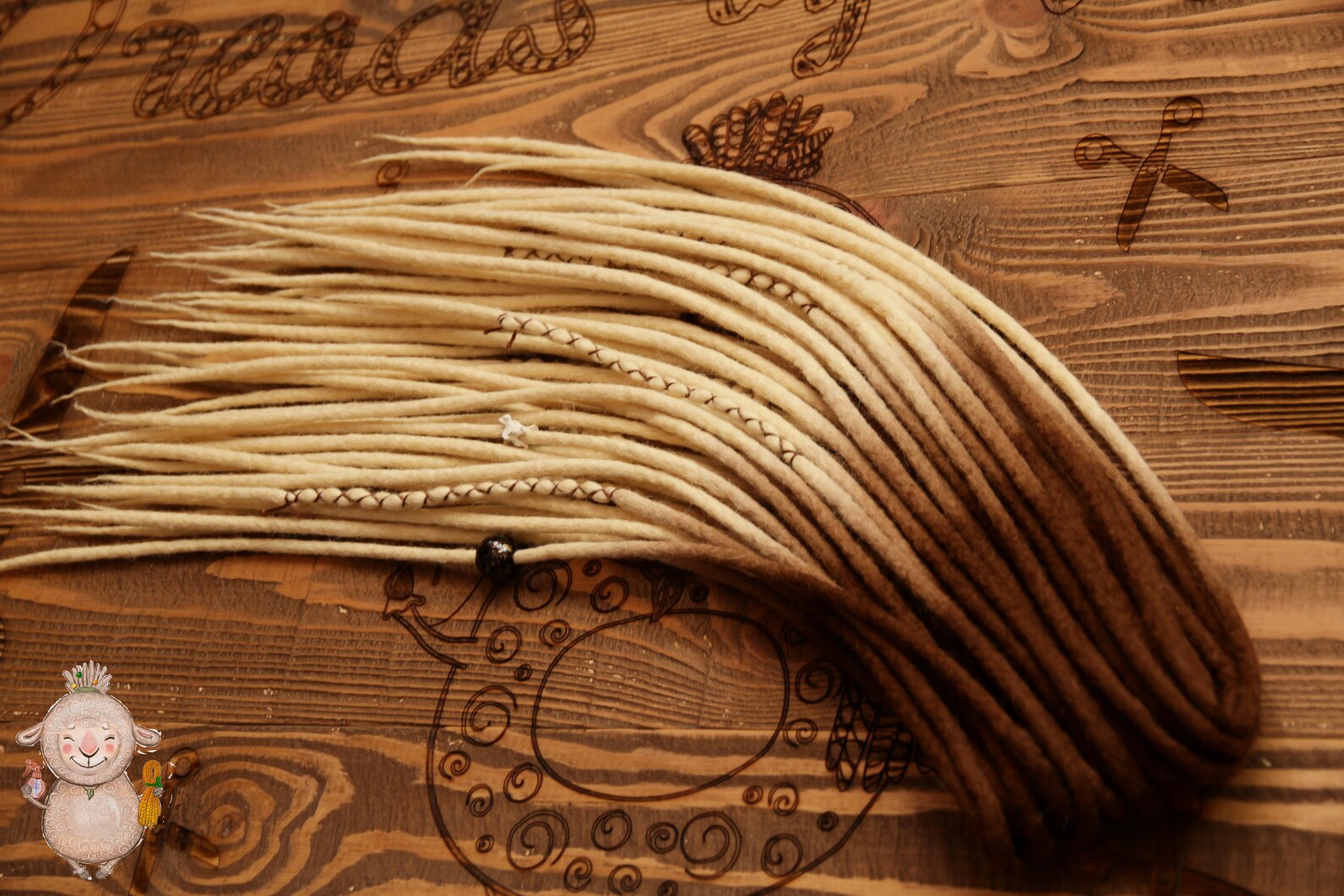 Wool Double Ended Single Ended Dreads Brown Blonde Ombre - Etsy