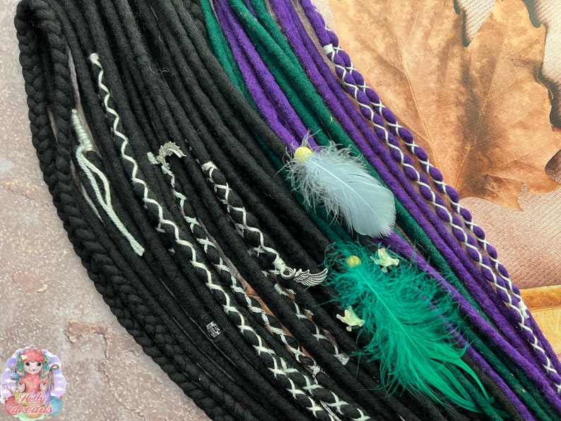 Dreadlocks Wool Double Ended Single Ended Dreadlocks Black - Etsy