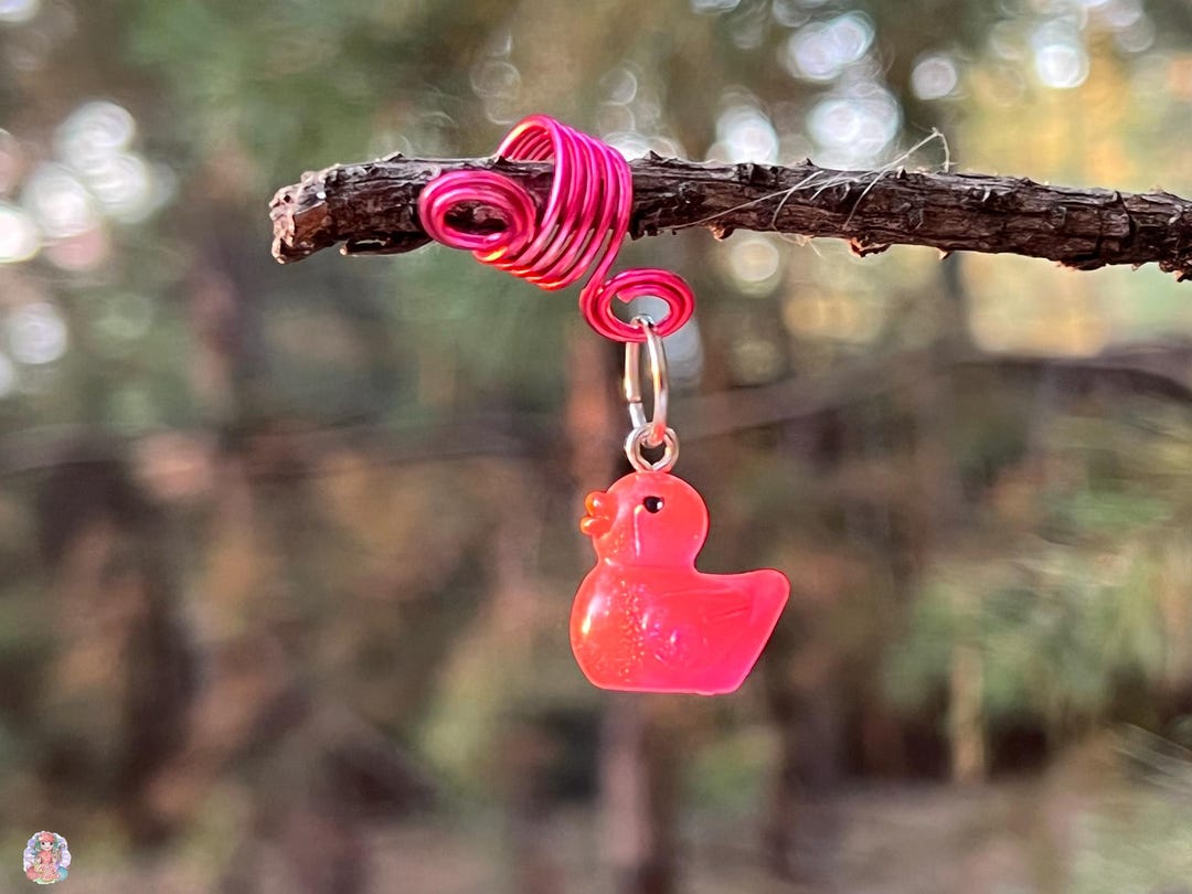 Beads for Dreadlocks, Braid Duck Transparent Epoxy Resin Metal Hot Pink ...