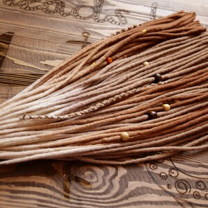 Boho Dreads Wool Double Ended Single Ended Dreads Auburn Red Amber ...