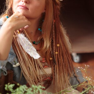 Boho Dreads Wool Double Ended Single Ended Dreads Auburn Red Amber ...