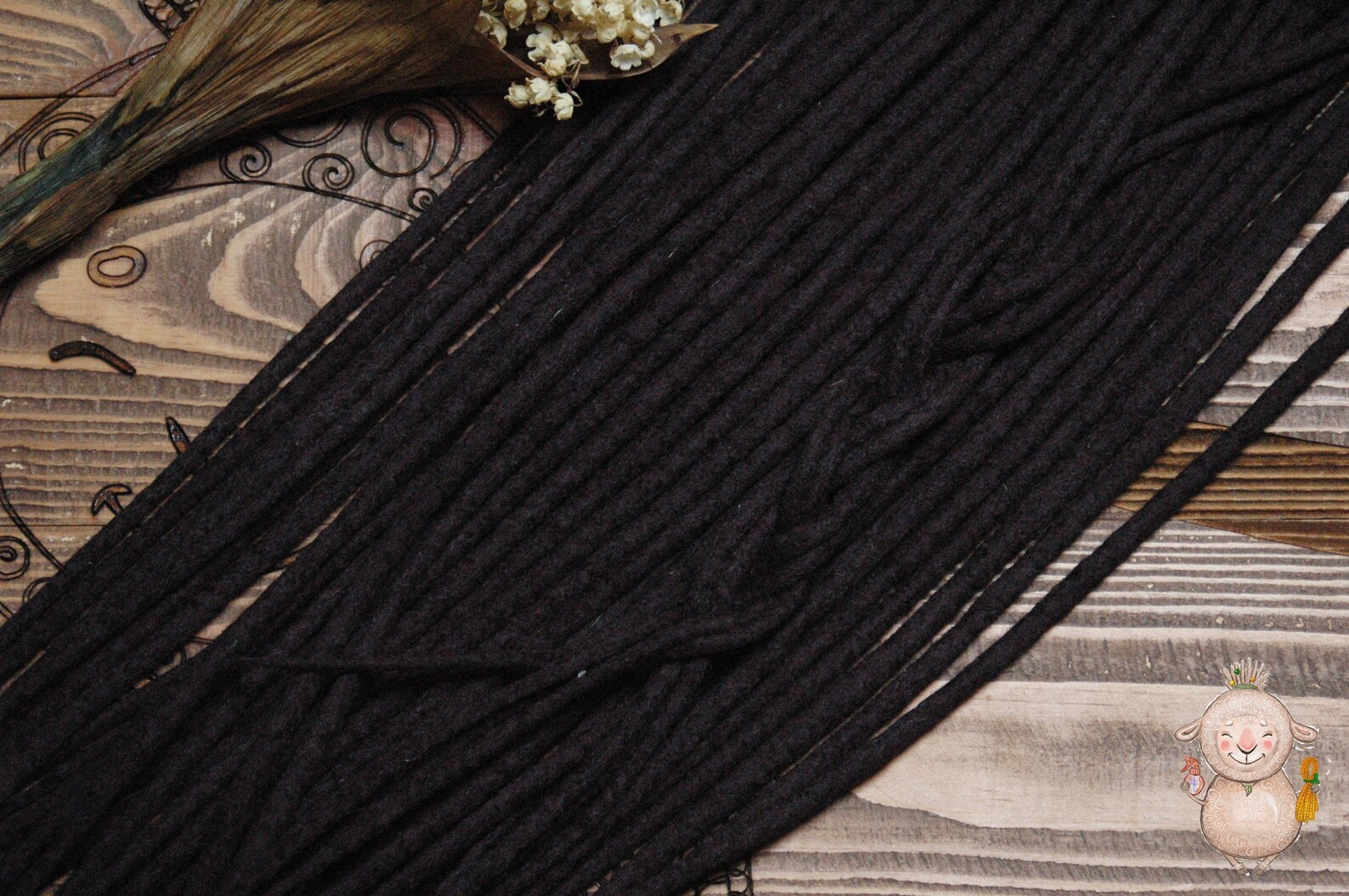 Black Wool Double Ended Single Ended Dreads Merino Dreadlocks - Etsy