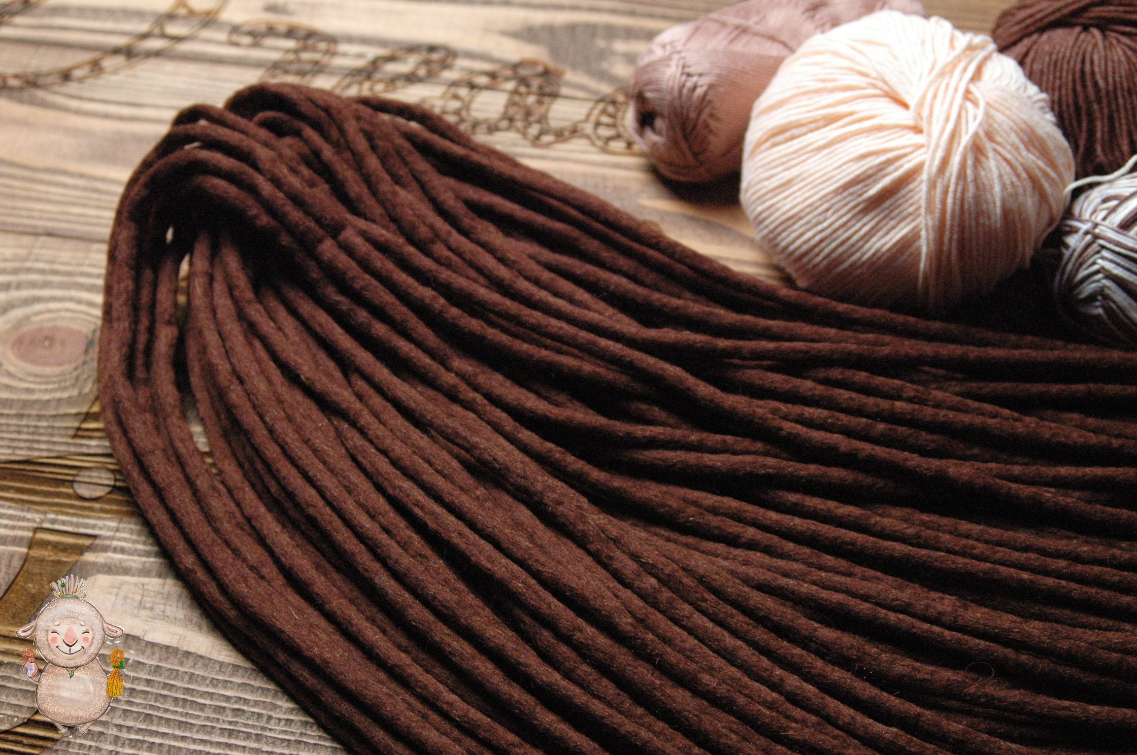 Dark Brown '' Milk Chocolate'' Wool Double | Etsy