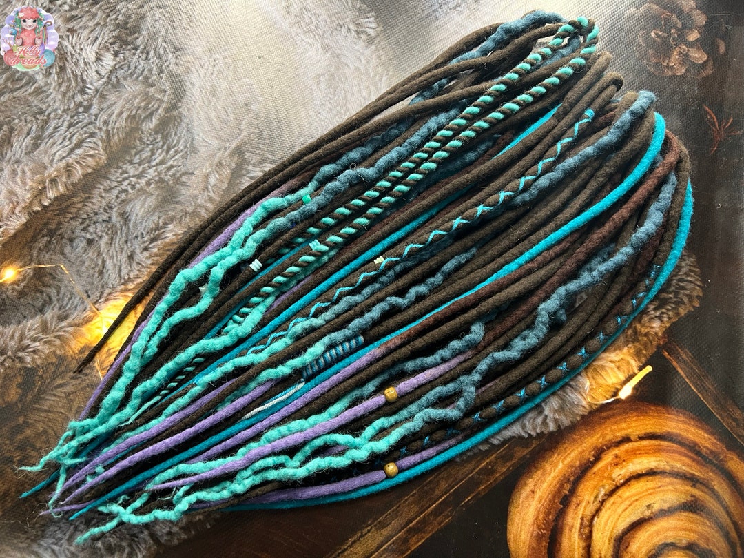 Dreadlocks Wool Senegals Curly Brown Lagoon Sea Wave Ombre Brown on ...