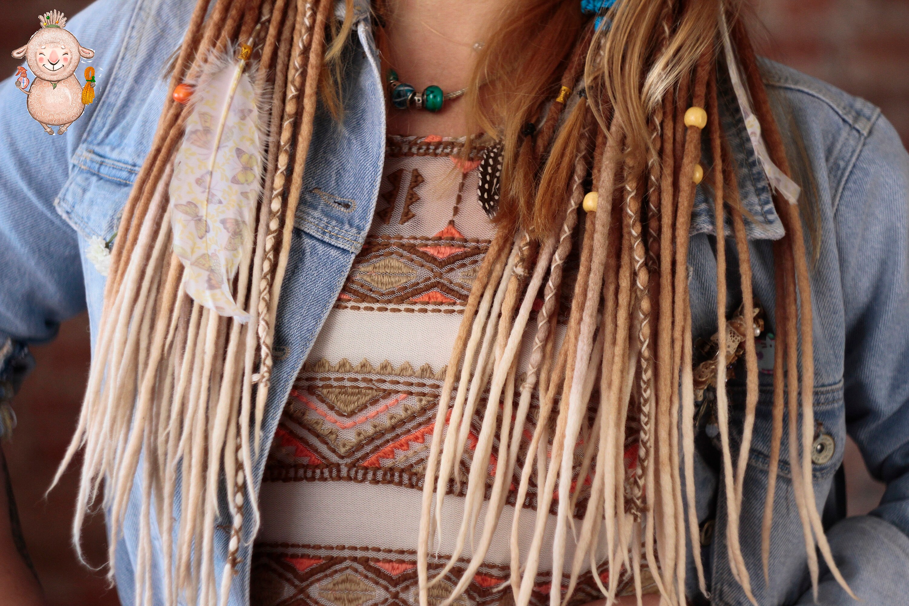 Boho Dreads Wool Double Ended Single Ended Dreads Auburn Red | Etsy