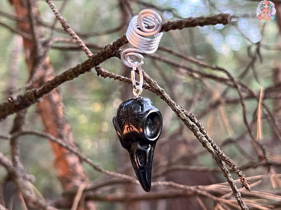 Beads for Dreadlocks, Braid Skull Crow Runes Viking Style Pagan Witch ...