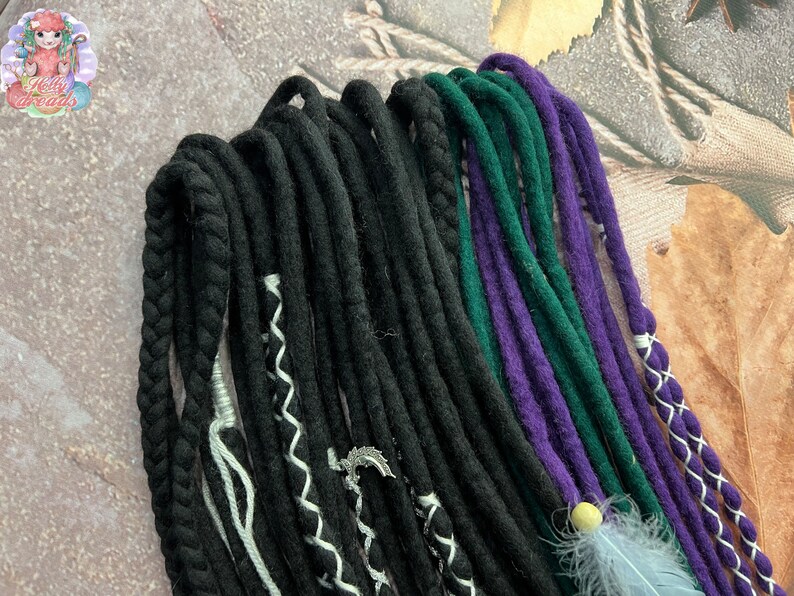 Dreadlocks Wool Double Ended Single Ended Dreadlocks Black - Etsy