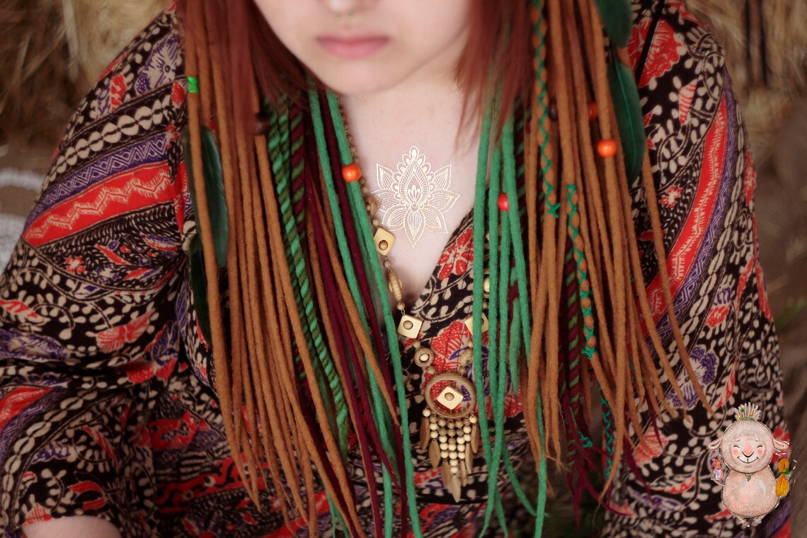 Boho Dreads Wool Double Ended Single Ended Dreads Light Brown | Etsy