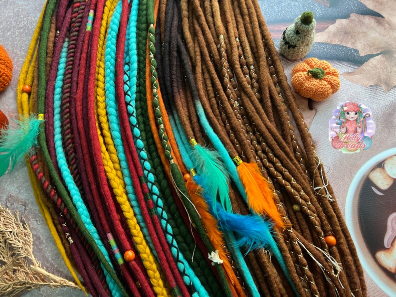 Wool Double Ended Single Ended Dreadlocks Ombre Red Khaki - Etsy