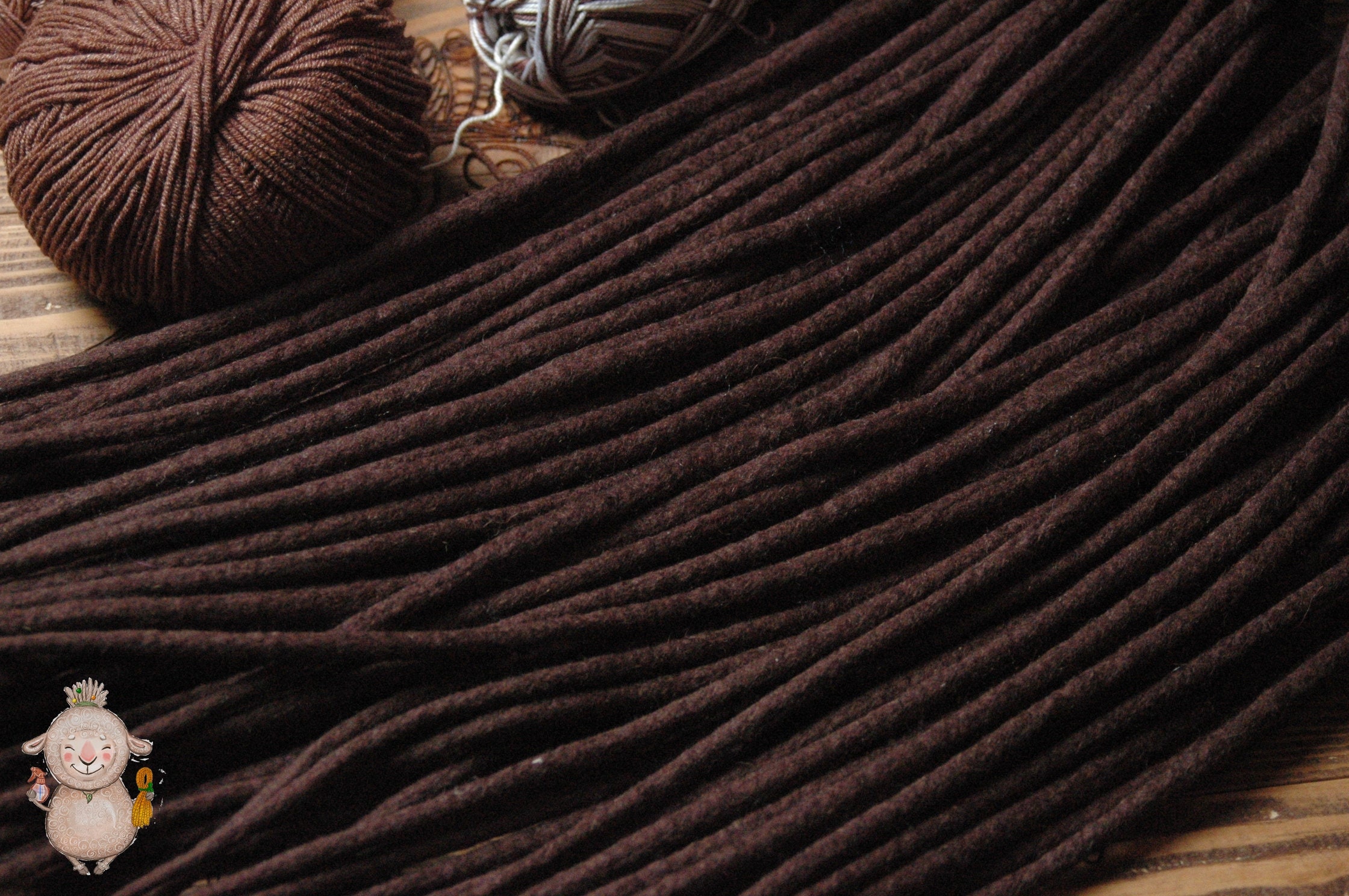 Dark Brown ''dark Chocolate'' Wool Double - Etsy