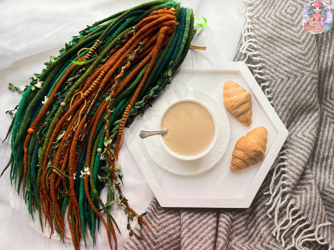 Wool Dreadlocks Colors Shades of Green, Khaki, Olive, Forest, Emerald ...