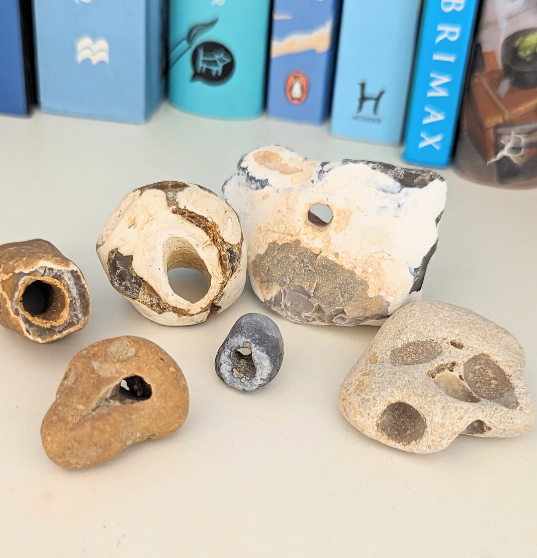 British Coastal Hag Stone Witch Stone Protection Lucky Stone Amulet - Etsy